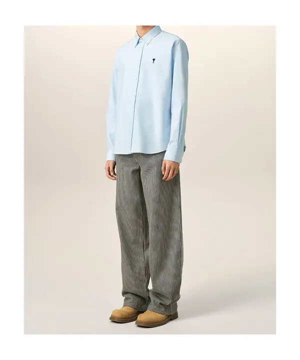 AMI Paris Logo Detailed Long Sleeved Shirt