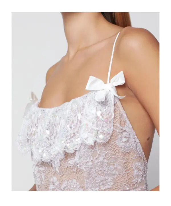 Alessandra Rich Lace Slip Dress