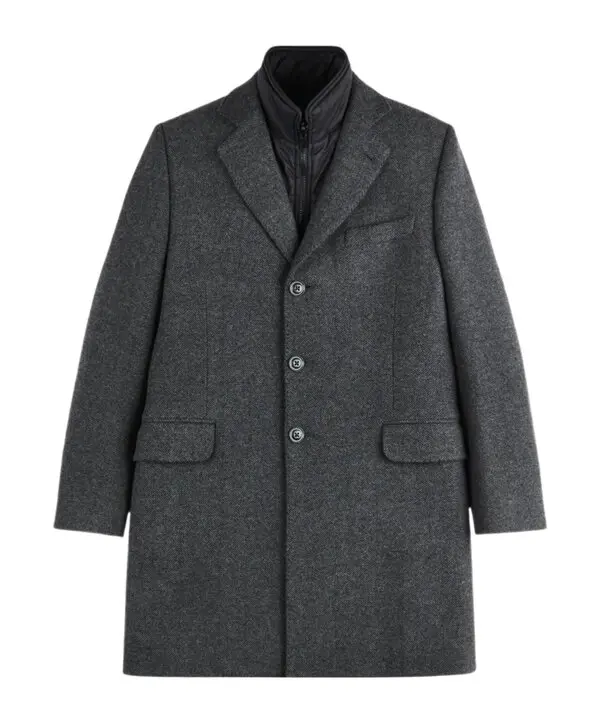 FAY Herringbone-pattern Double Coat