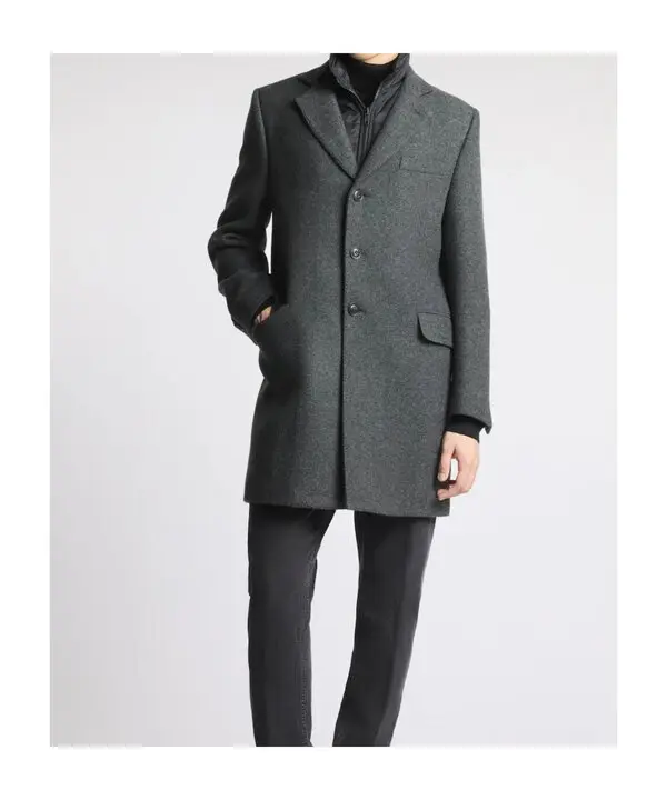 FAY Herringbone-pattern Double Coat