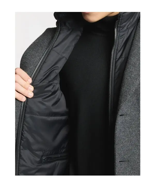 FAY Herringbone-pattern Double Coat