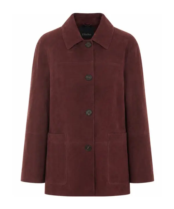 Max Mara Long-sleeve Leather Jacket