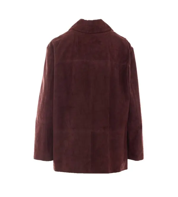 Max Mara Long-sleeve Leather Jacket