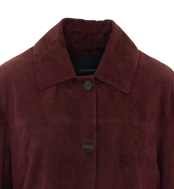Max Mara Long-sleeve Leather Jacket