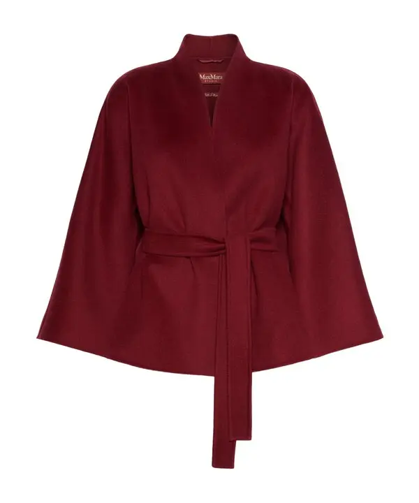 Max Mara Belted Coat - Ruby Colour