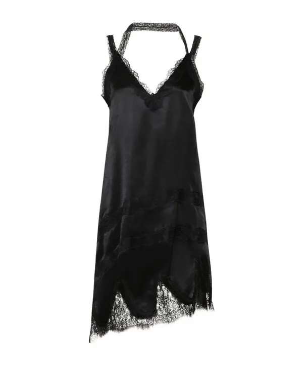 Marella Lace-trimmed Satin Dress