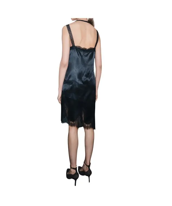 Marella Lace-trimmed Satin Dress