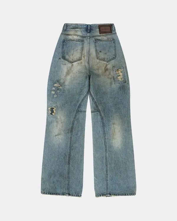 Andersson Bell Ripped Wide-leg Jeans