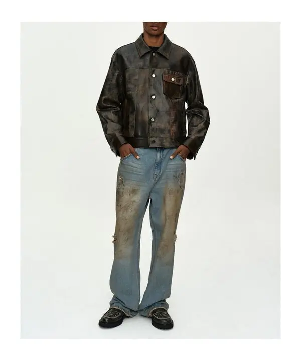Andersson Bell Ripped Wide-leg Jeans