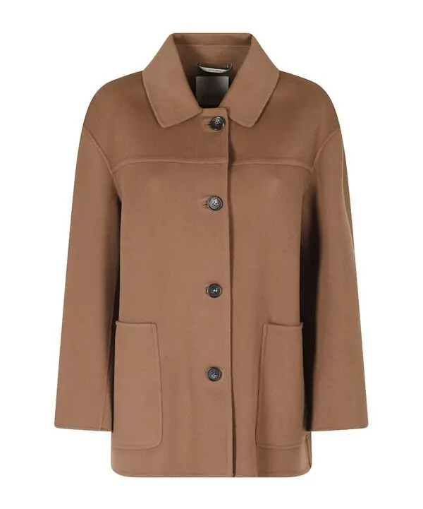 Max Mara Smmgiugno Button-up Coat - Brown