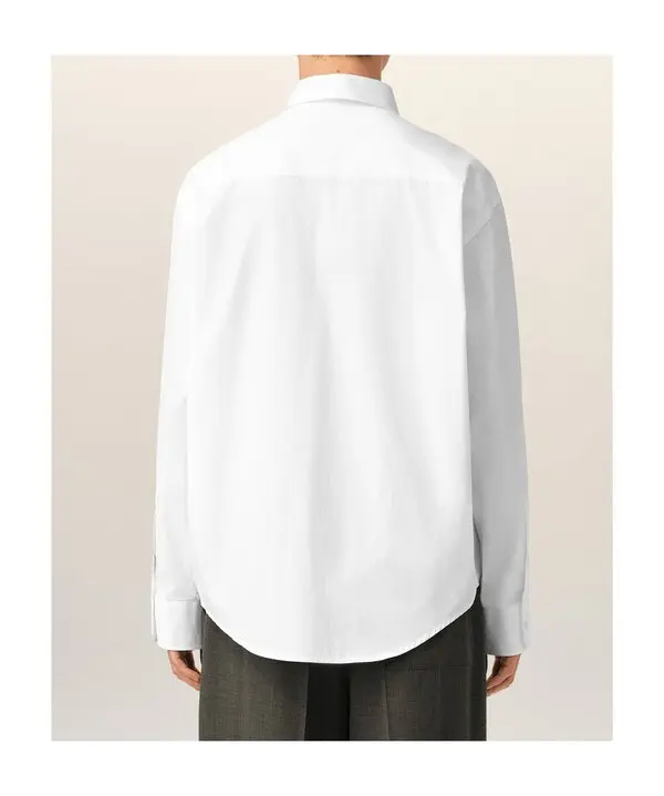 AMI Paris Boxy Cotton Shirt With De Coeur