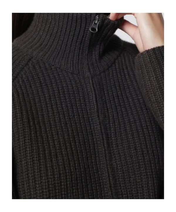 LISA YANG Heavy-knit Zip-up Sweater