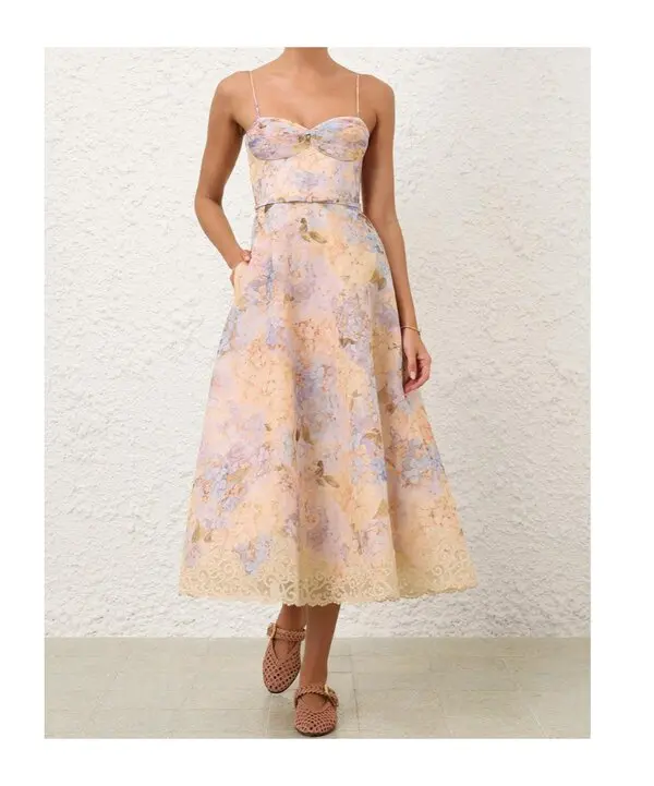 Zimmermann Valiant Tucked Midi Dress