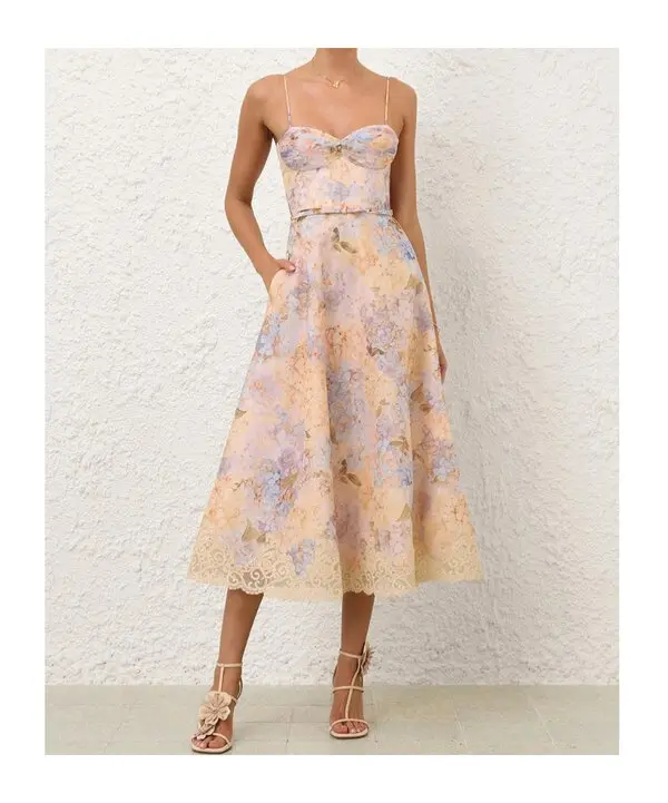 Zimmermann Valiant Tucked Midi Dress