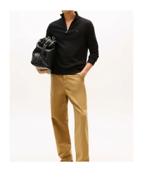 Tommy Hilfiger Long-sleeve Mock Neck Half-zip Knit Top