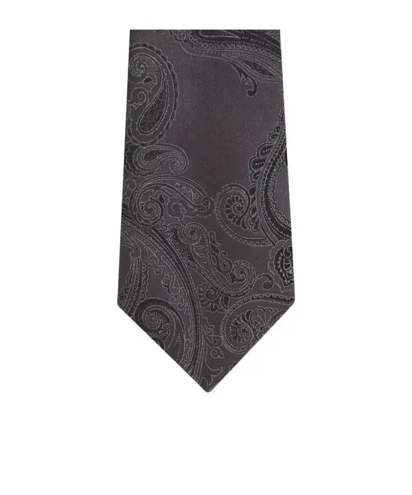Etro Silk Jacquard Tie With Paisley Motif - Grey