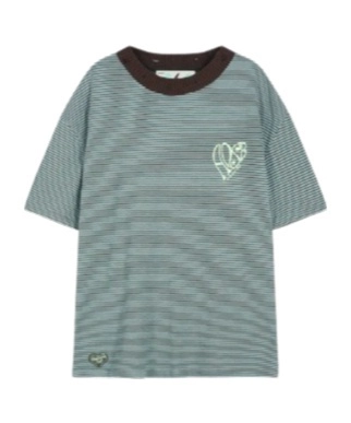 Andersson Bell Heart-shaped Striped T-shirt