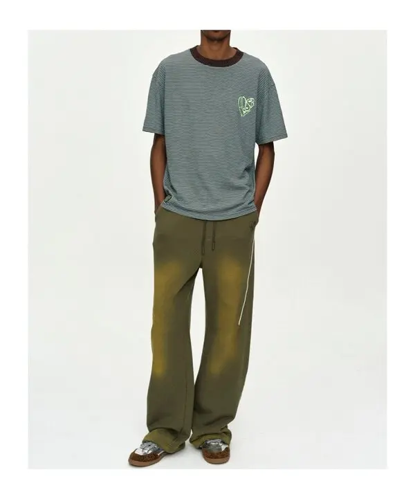 Andersson Bell Heart-shaped Striped T-shirt