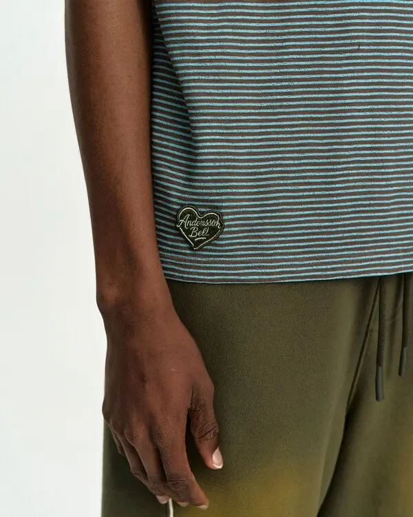 Andersson Bell Heart-shaped Striped T-shirt