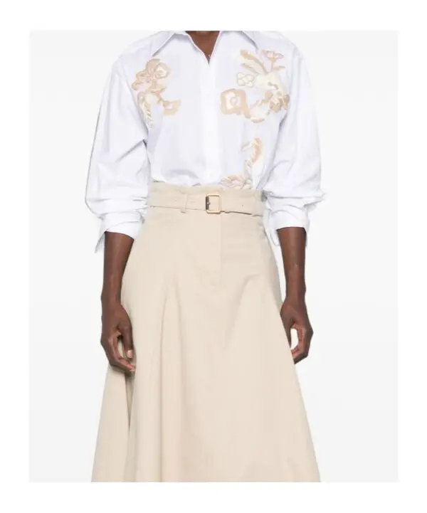 ERMANNO FIRENZE Embroidered Floral Long Sleeve Shirt