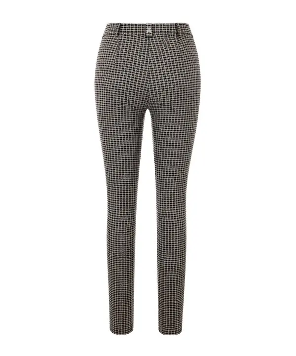 Patrizia Pepe Houndstooth-pattern Slim-fit Trousers