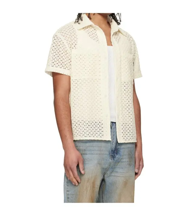 Andersson Bell Lace Short-sleeve Shirt - Off-white