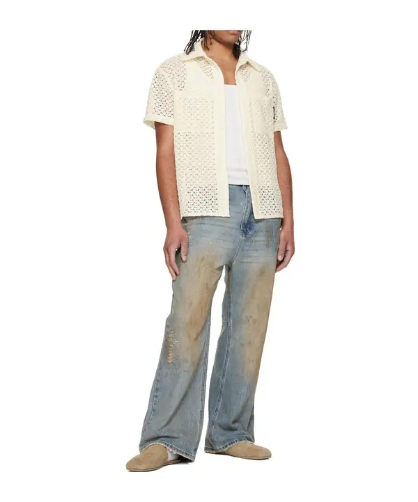 Andersson Bell Lace Short-sleeve Shirt - Off-white