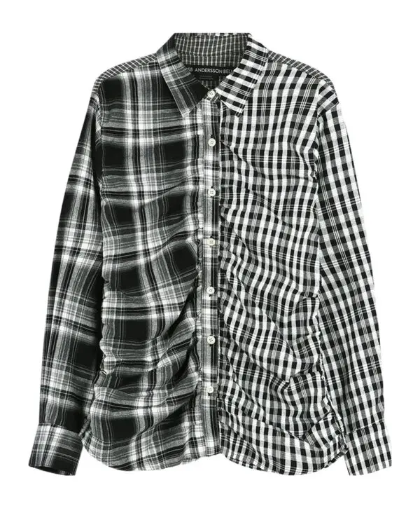 Andersson Bell Pleated Plaid Shirt