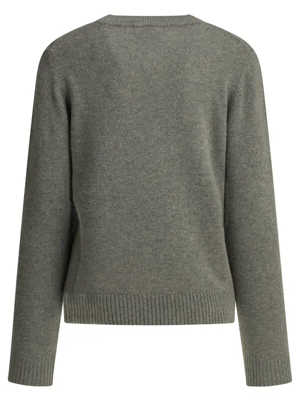 GANNI Teddy Intarsia Knitted Jumper - Grey