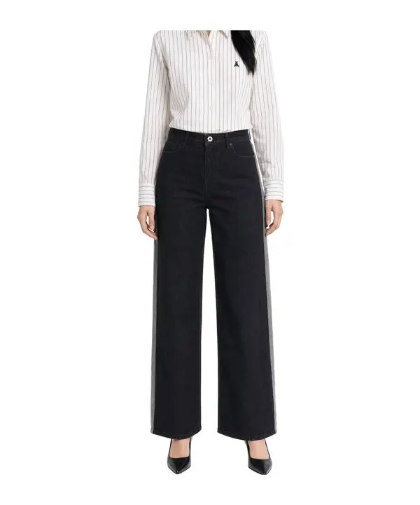 Patrizia Pepe Bi-colour Wide-leg Jeans