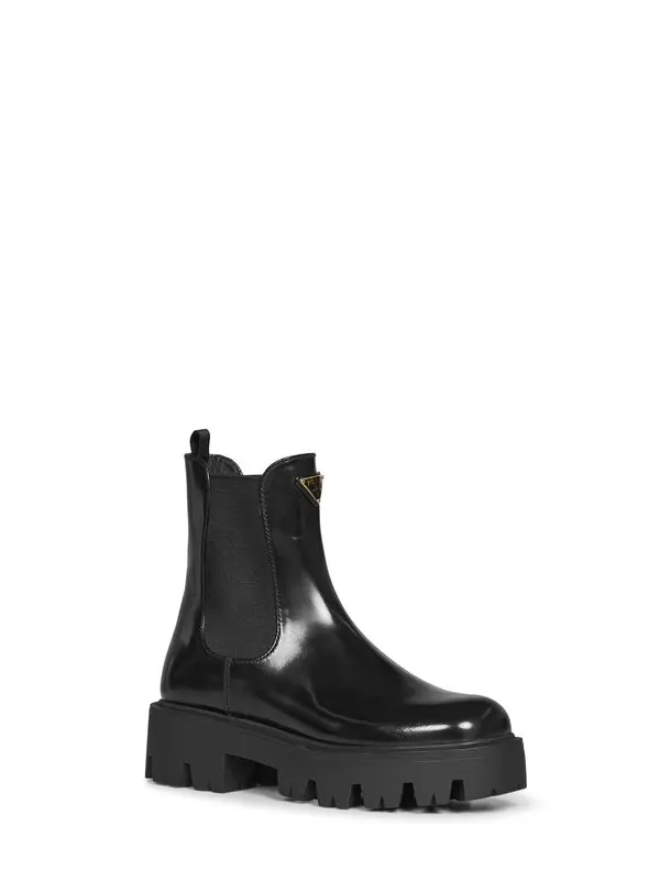 Prada Logo Plaque Chelsea Boots