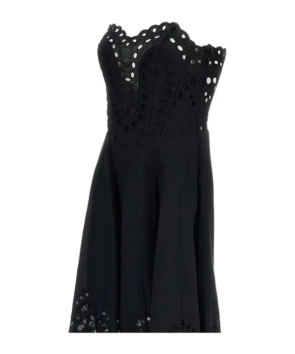 Charo Ruiz Ibiza Marlin Broderie-anglaise Strapless Midi Dress