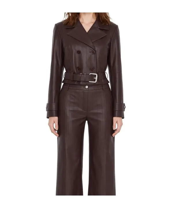 Patrizia Pepe Belted Double-breasted Jacket