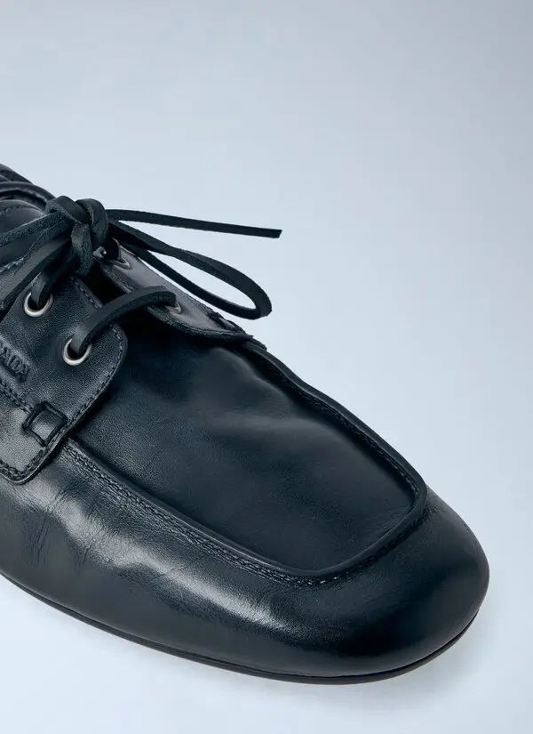 Prada Leather Moccasins