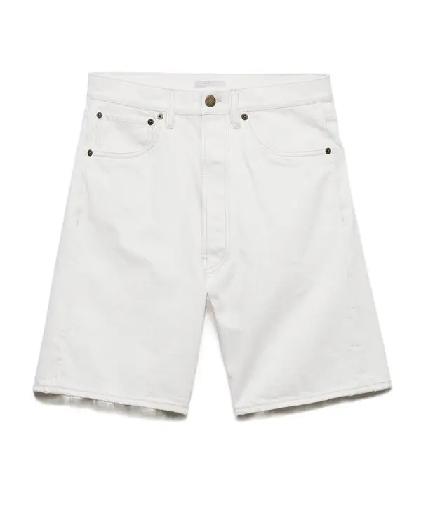 Prada Denim Bermuda Shorts - White