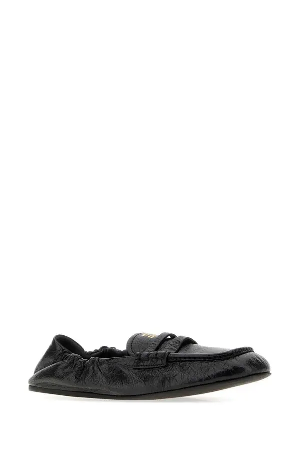 Miu Miu Ruches Crinkled-effect Elasticated Loafers