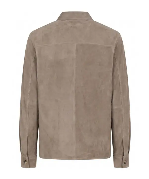 Agnona Leather Pocket Shirt Jacket
