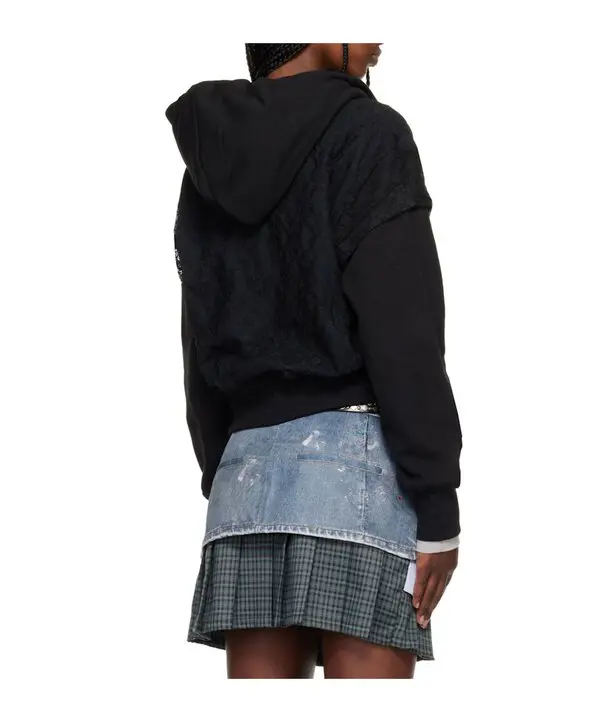 Andersson Bell Lace Layered Zip-up Hoodie
