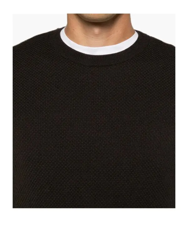 ZANONE Textured Crew Neck Long Sleeve Sweater