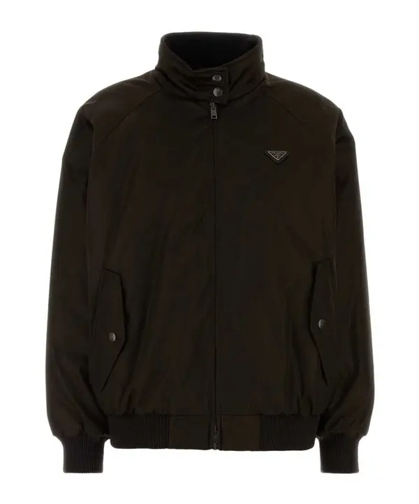 Prada Re-nylon Bomber Jacket - Cocoa Brown