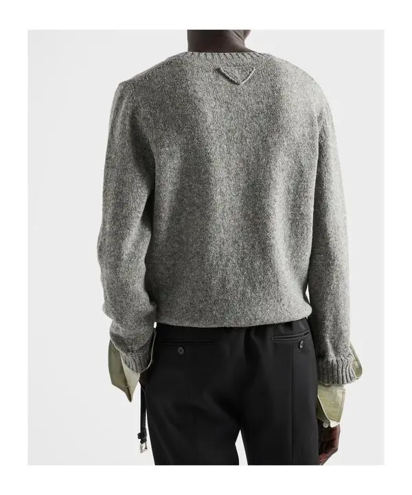 Prada Shetland Wool Scoop-neck Sweater