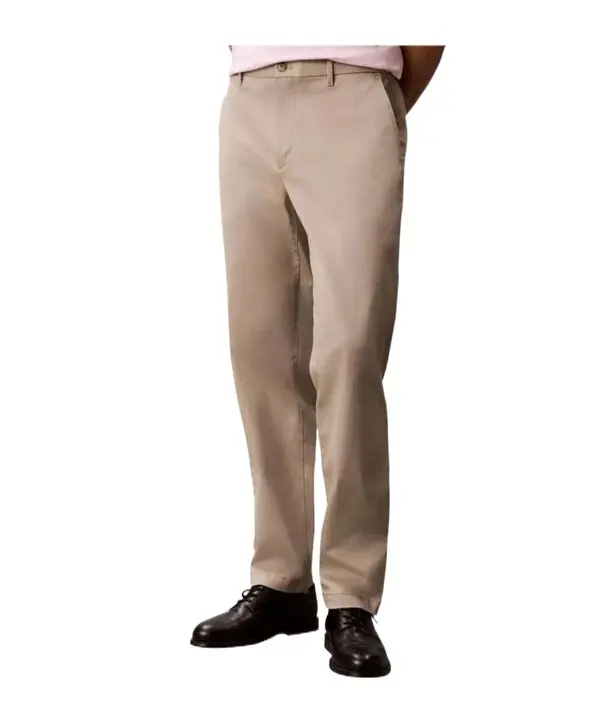 Calvin Klein Logo-embroidered Chino Trousers