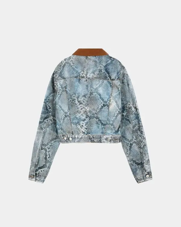 Andersson Bell Python Gradient Print Denim Jacket