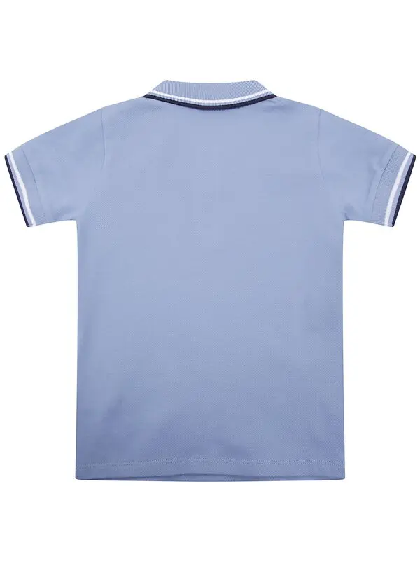 Moncler Short-sleeved Polo Shirt - Light Blue