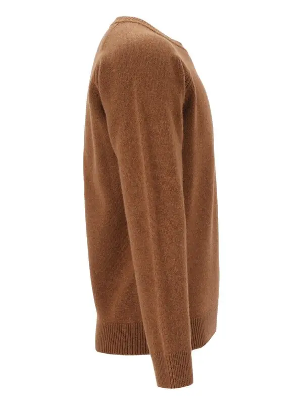 Saint Laurent Cassandre Crewneck Jumper - Brown