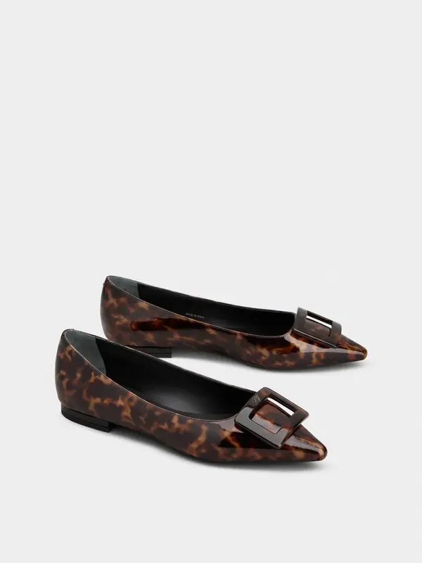 ROGER VIVIER Gommettine Ballerinas In Patent Leather