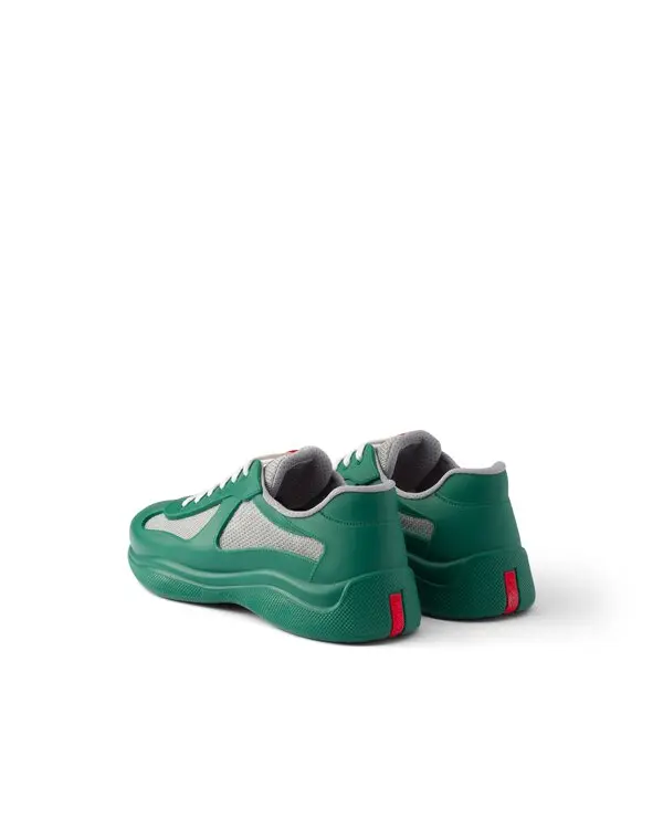 Prada America's Cup Soft Rubber And Bike Fabric Sneakers - Green