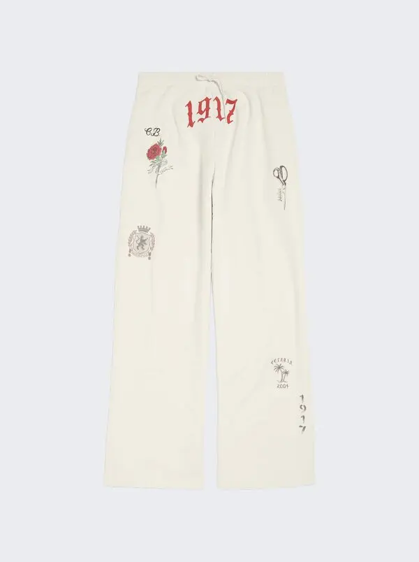 Balenciaga Oversized Baggy Sweatpants - Cream