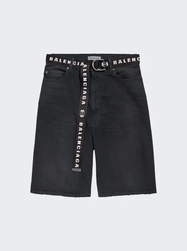 Balenciaga Belted Shorts Dark And Black
