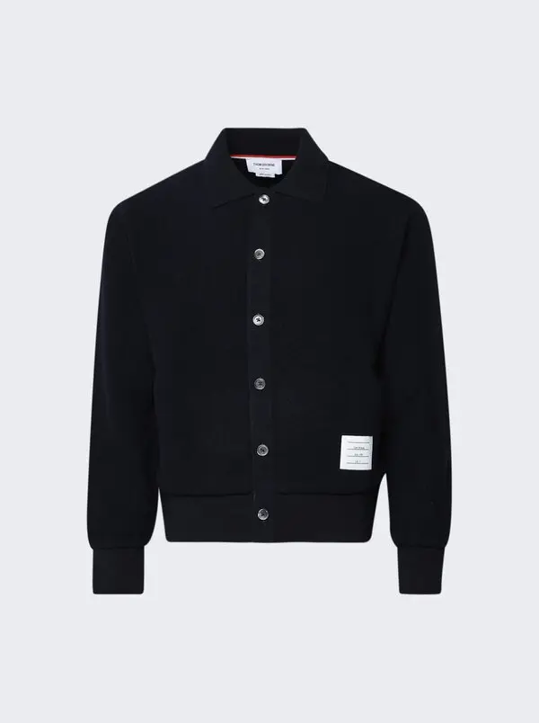 Thom Browne Wool Fleece Polo Collar Jacket